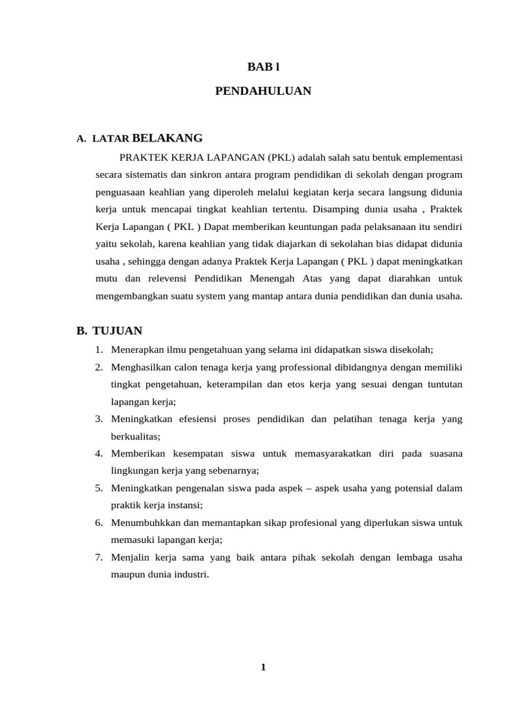 Laporan PKL Furkan | PDF | Karier & Perkembangan