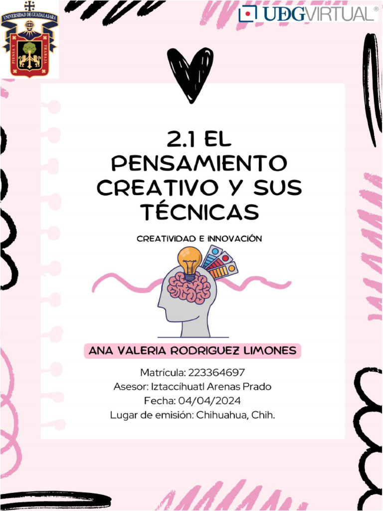 ANARODRIGUEZ-223364697-2.1 El Pensamiento Creativo y Sus Técnicas | PDF ...