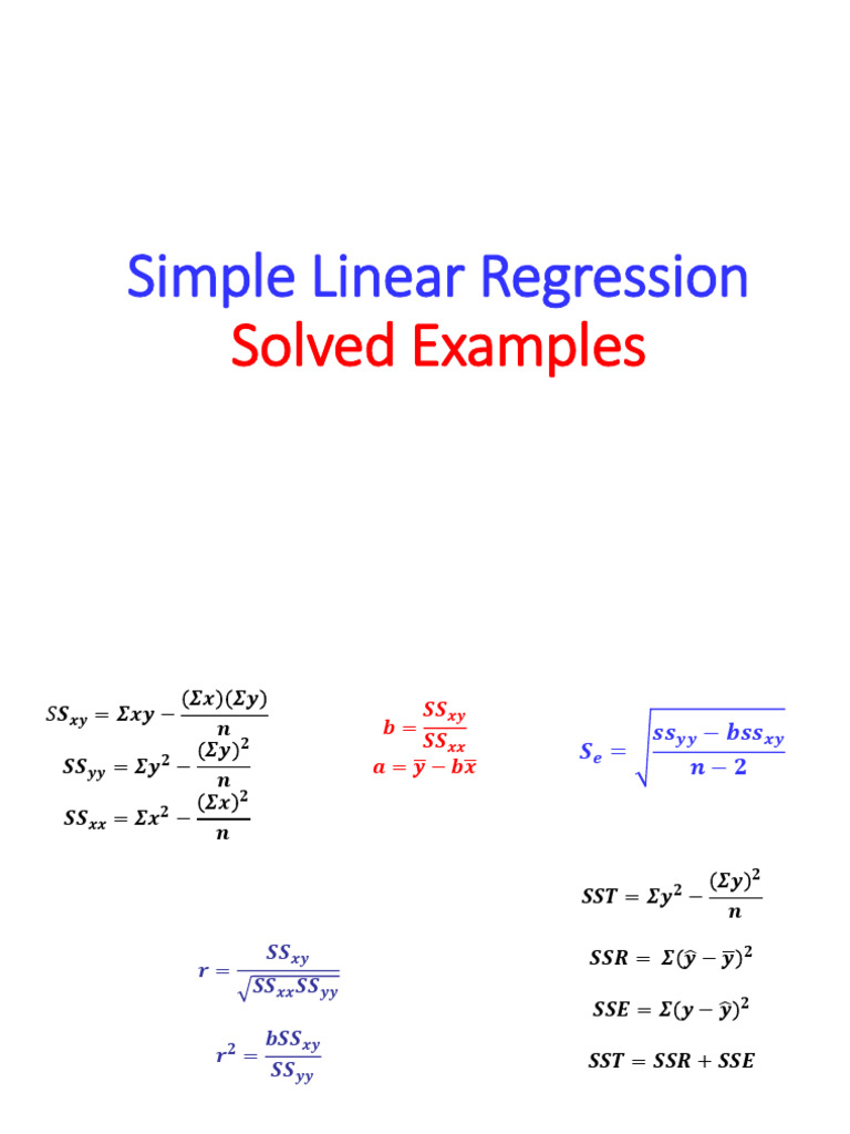 SLR Solved Example | PDF | Applied Mathematics | Mathematical Finance