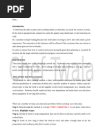 Mise en Place List Template Guide | PDF | Cooking | Cuisine