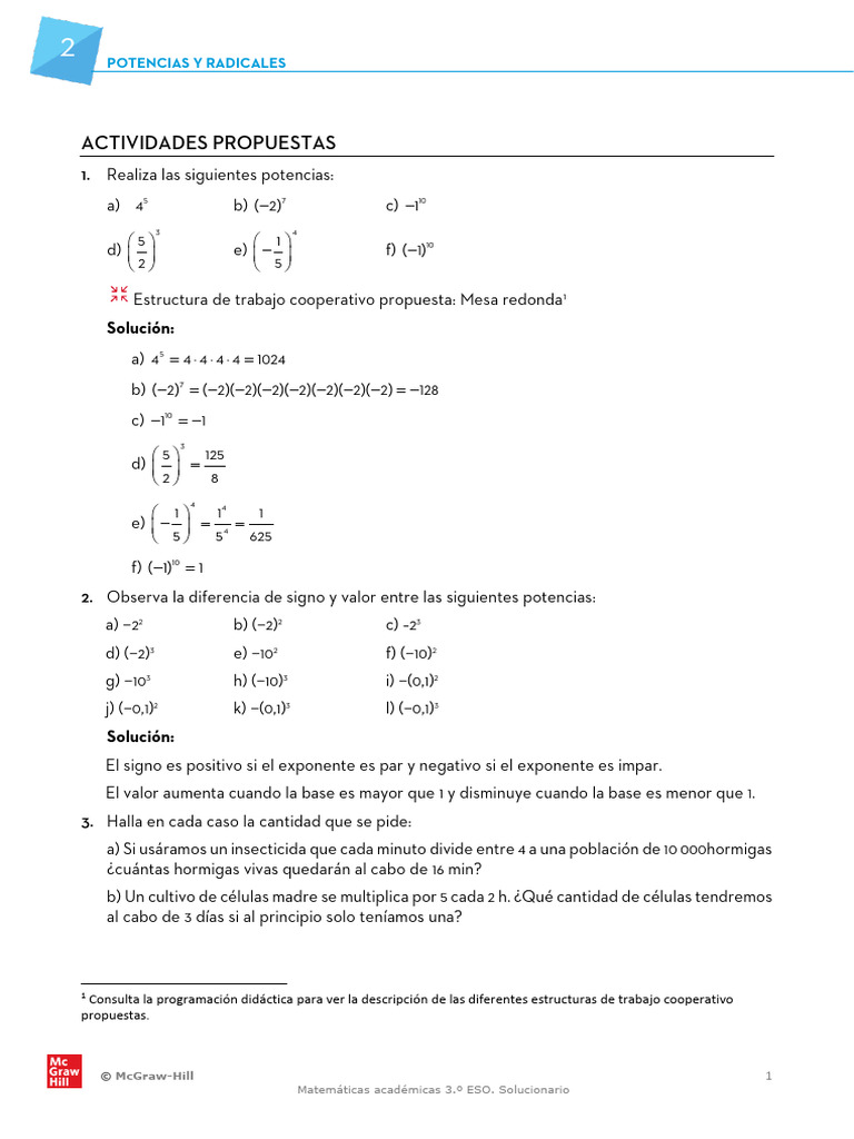 Tema 2 Potencias y radicales | PDF | Byte
