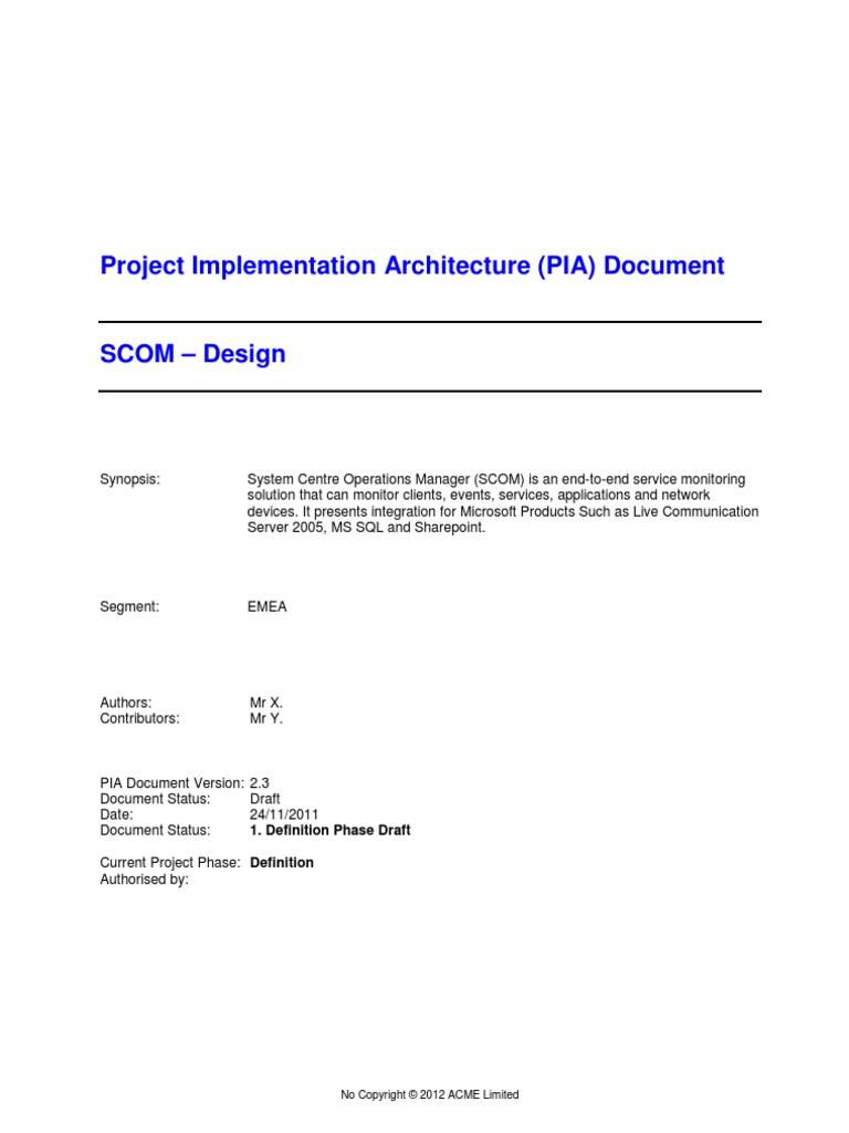SCOM Design | PDF | Microsoft Sql Server | Share Point