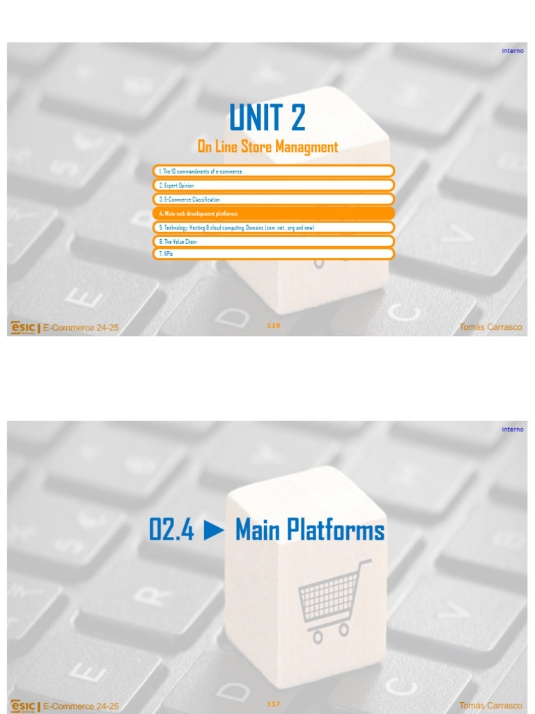 23-24 Unit 2 E-commerce Online Store Management English Part II | PDF | Magento | Online Shopping