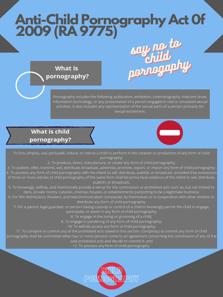 Anti-Child Pornography Act 0f 2009 (RA 9775) | PDF | Child Pornography ...