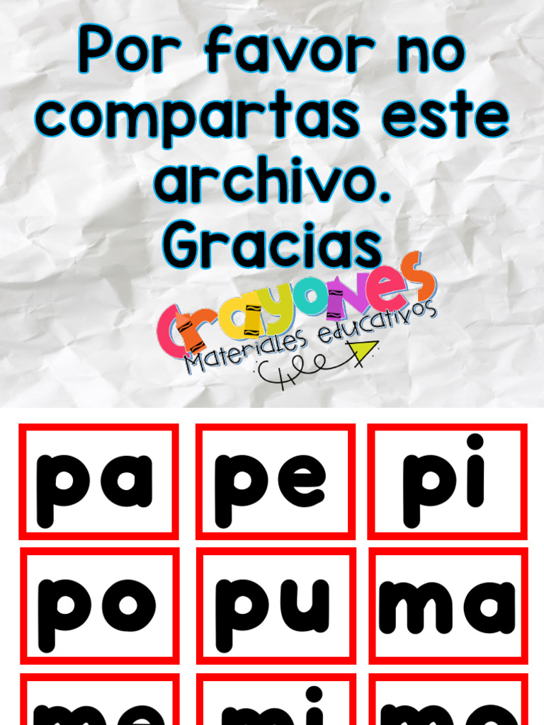 Formando Palabras Con Silabas | PDF | Cocina, comidas y vino | Artes ...