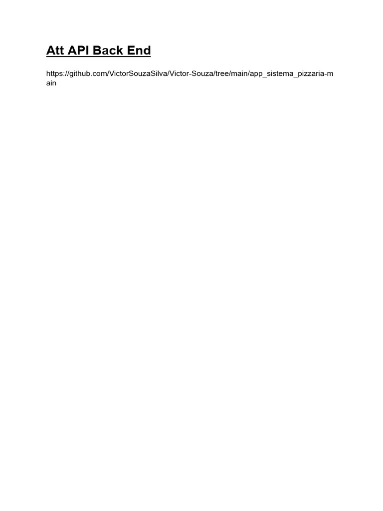 Att API Back End | PDF