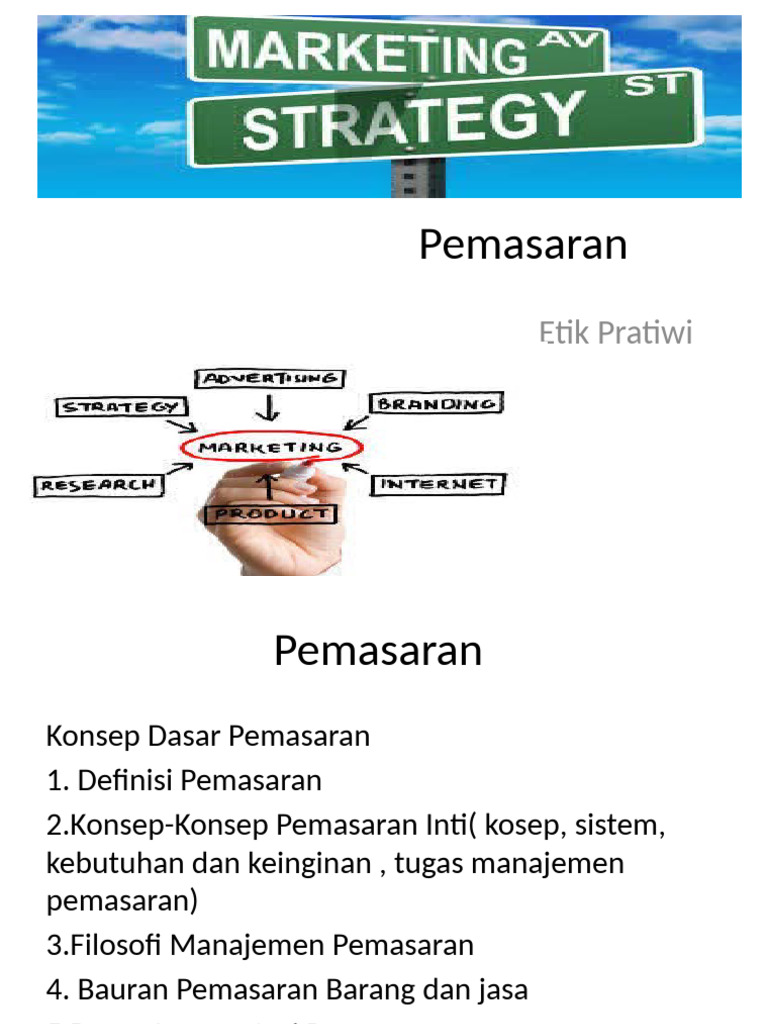 Konsep Pemasaran | PDF