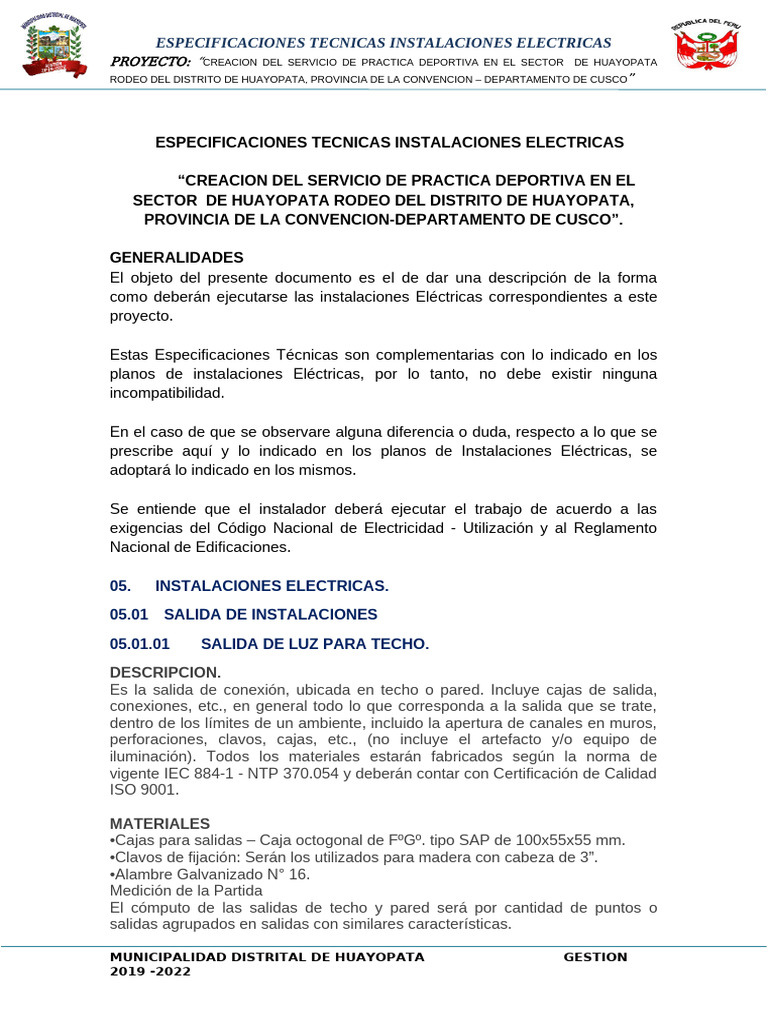 4.00. Especificaciones Tecnicas Electricas | PDF | Conductor electrico | Cobre