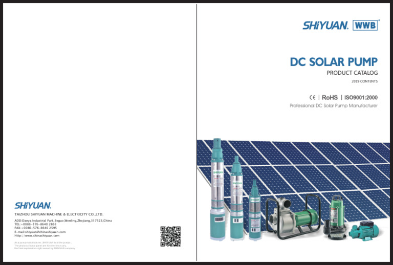 DC Solar Pump: Product Catalog | PDF