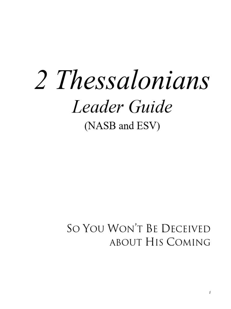 2 Thessalonians Leader Guide | PDF | Antichrist | Paul The Apostle