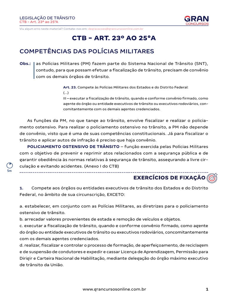 Resumo - 442170 Paulo Sergio - 310867695 Legislacao de Transito 2023 ...