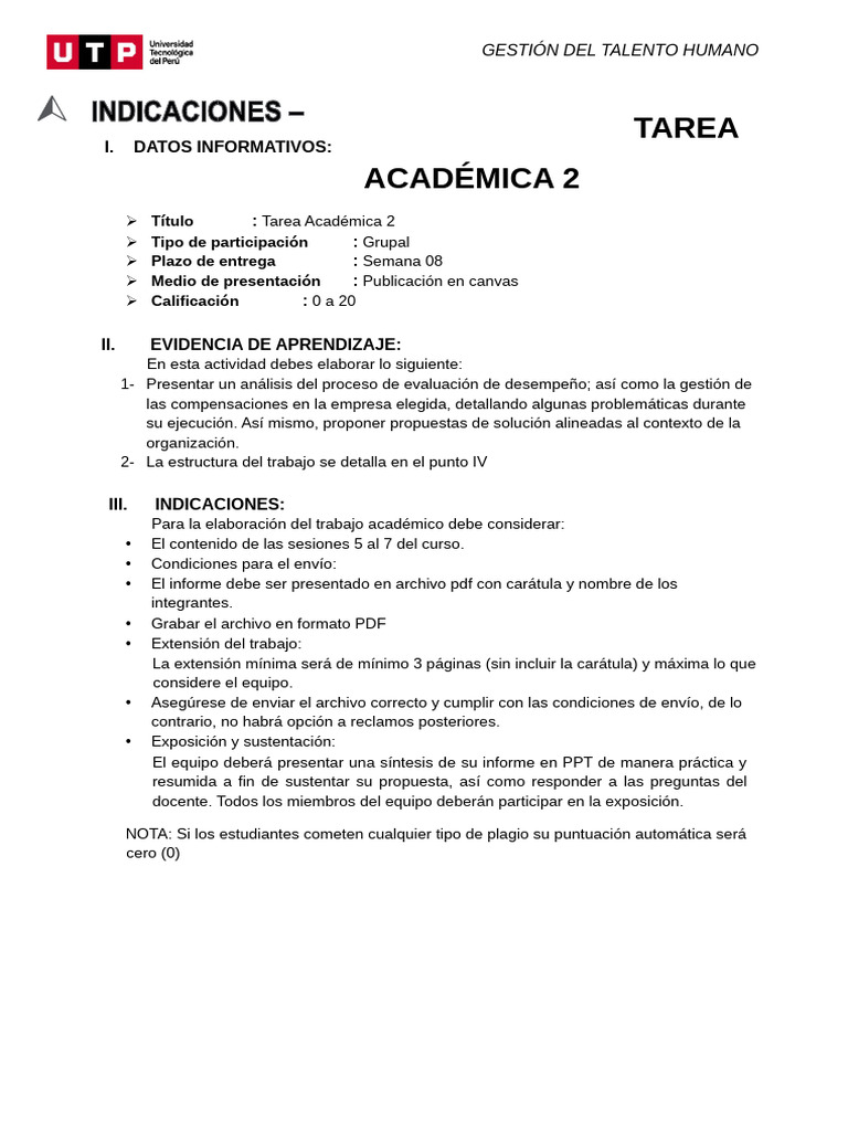 Estructura y Guía TA2 | PDF | Business | Cognición