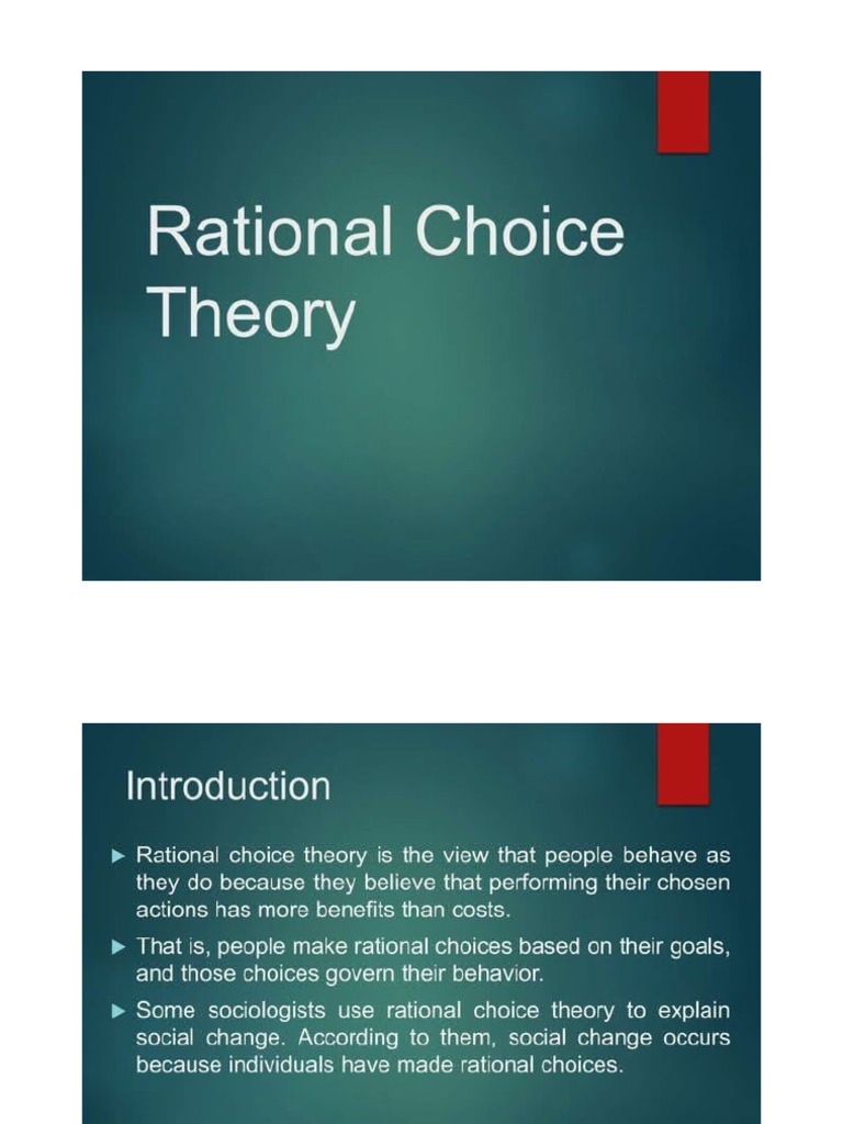 Rational Choice Theory 1 638 (9 Files Merged) | PDF
