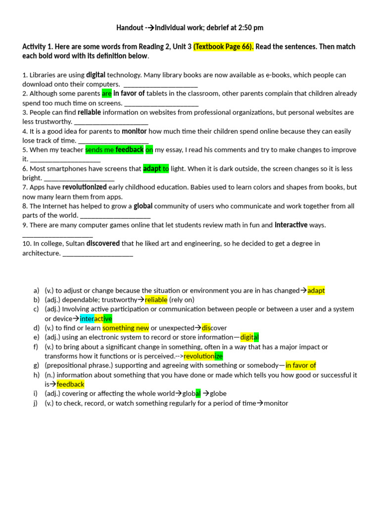 Unit 3 words | PDF | Information | Home Automation