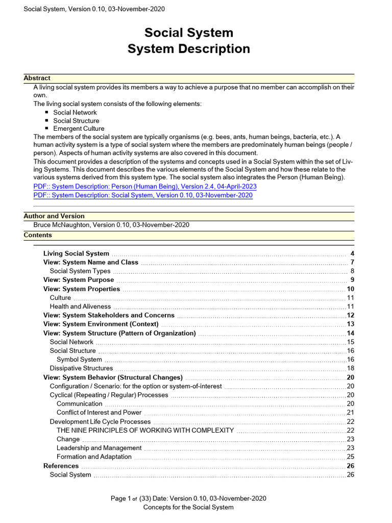 SYS Social | PDF | System | Conceptual Model