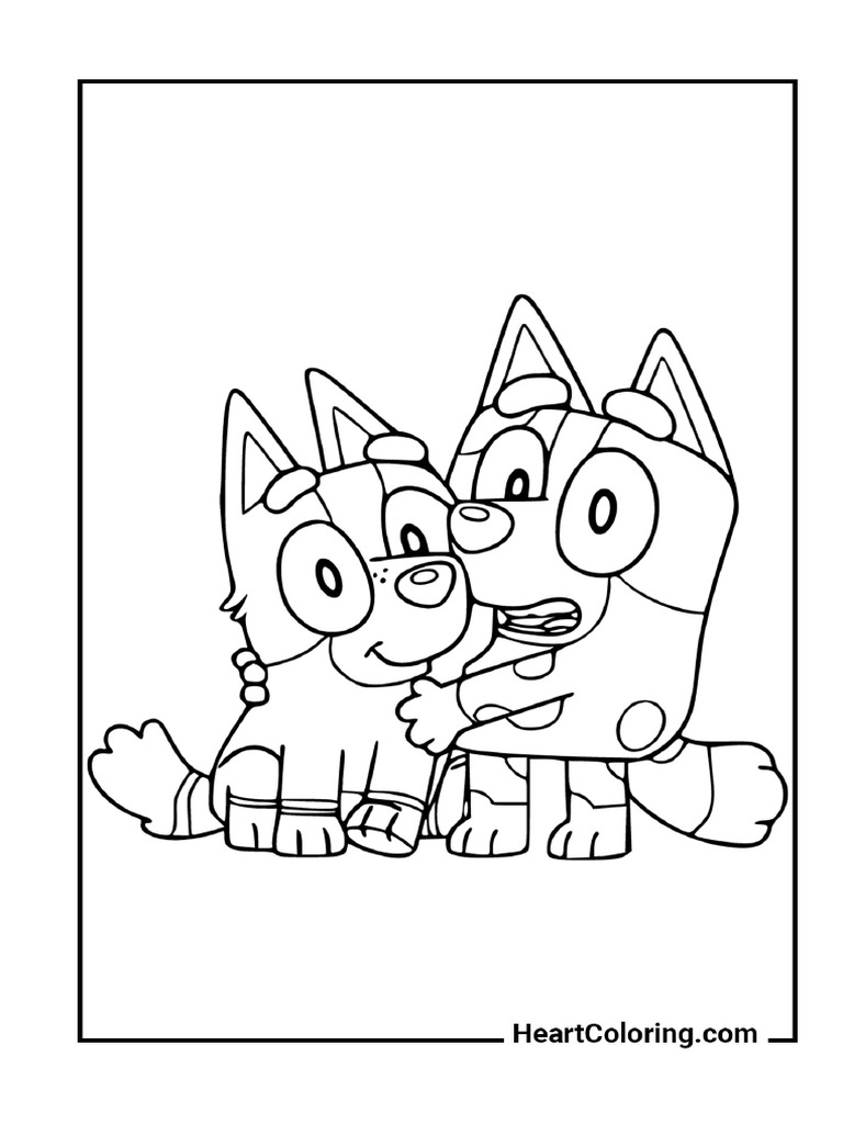 14 Bluey and Bingo Bluey Coloring Pages | PDF