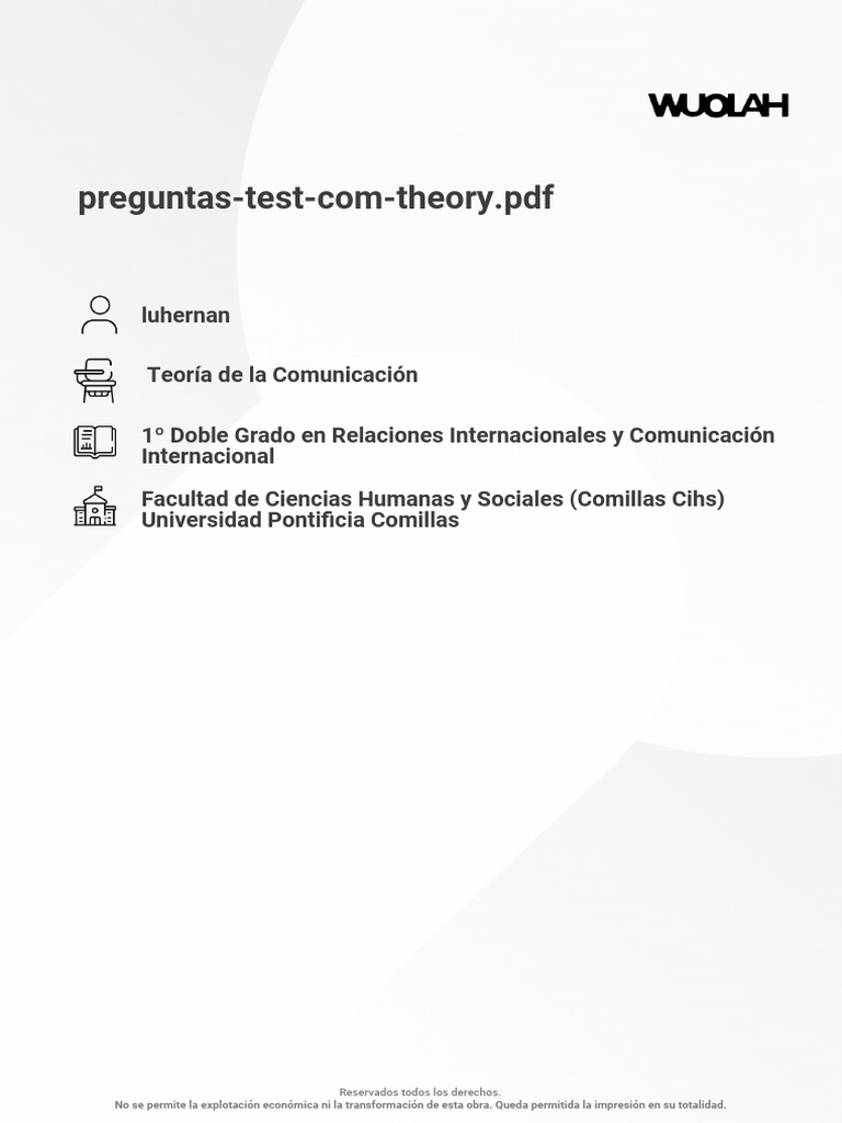 Wuolah Free Preguntas Test Com Theory | PDF | Communication ...