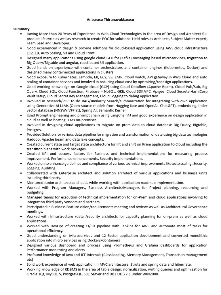 Anbarasu Thirunavukkarasu | PDF | Cloud Computing | Web Service