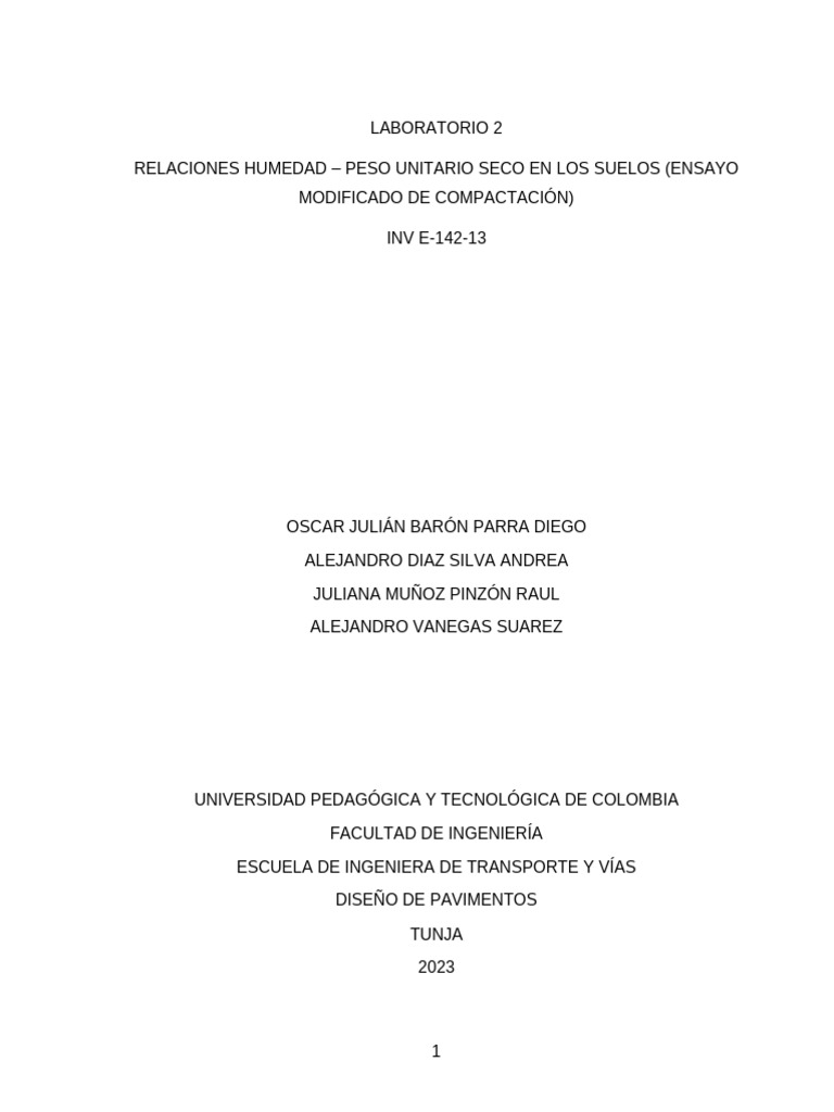 Ensayo Compactación Suelos INV E-142-13 | PDF | Ciencia del suelo | Ciencias de la Tierra