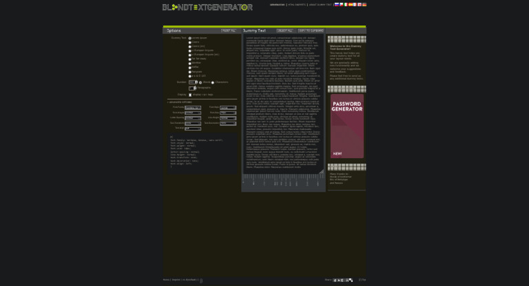 Dummy Text Generator - Lorem Ipsum For Webdesigners11 | PDF