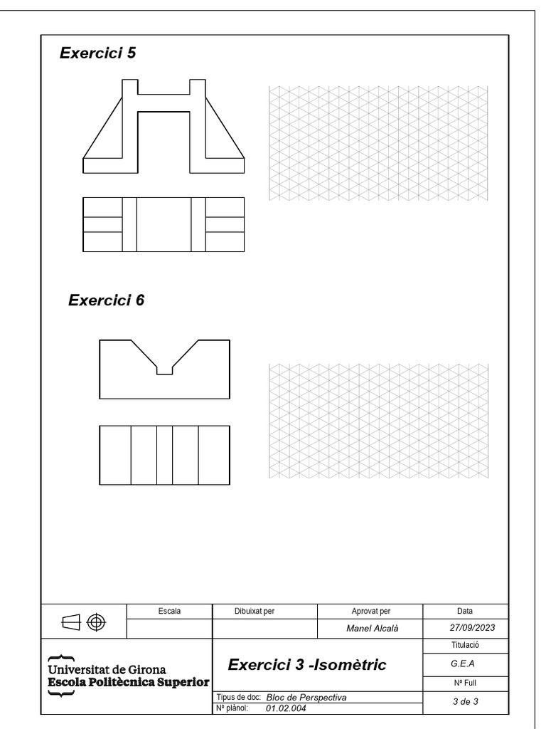 EXERCICI 3-Isometric | PDF