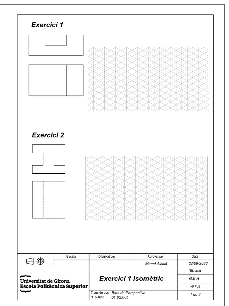 EXERCICI 1 Isometric | PDF