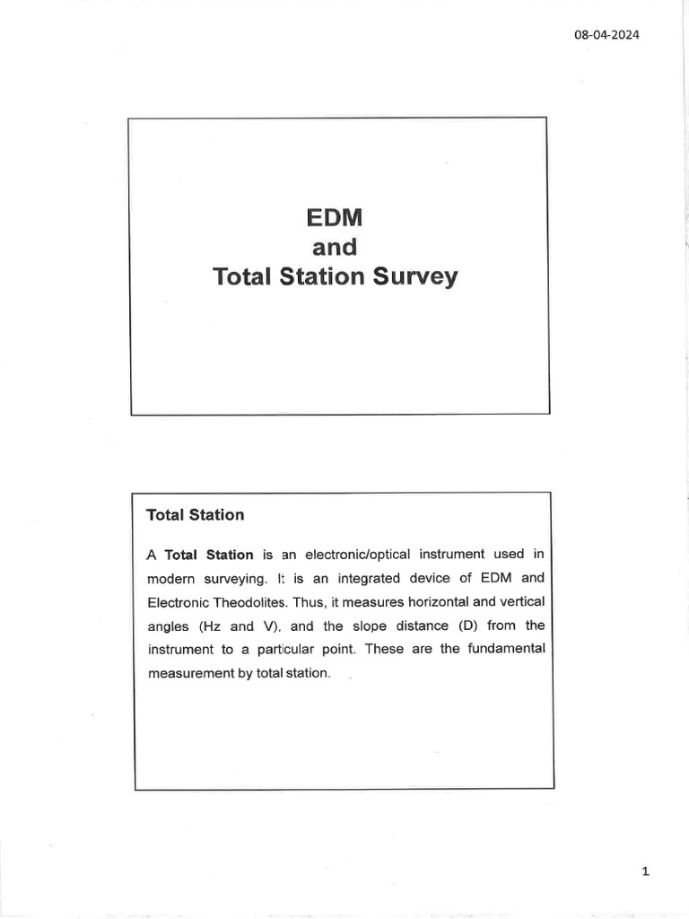 EDM and Total Station | PDF