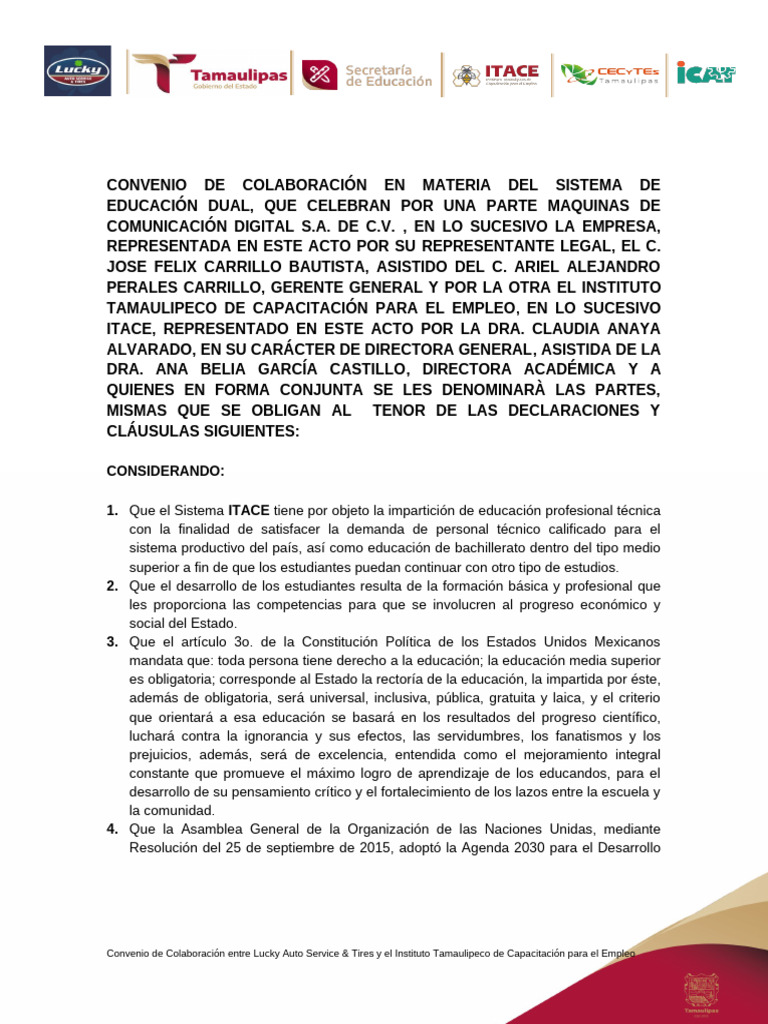 Convenio de Empresa Dual Shar Revisado GGDN | PDF | Business | Escuelas