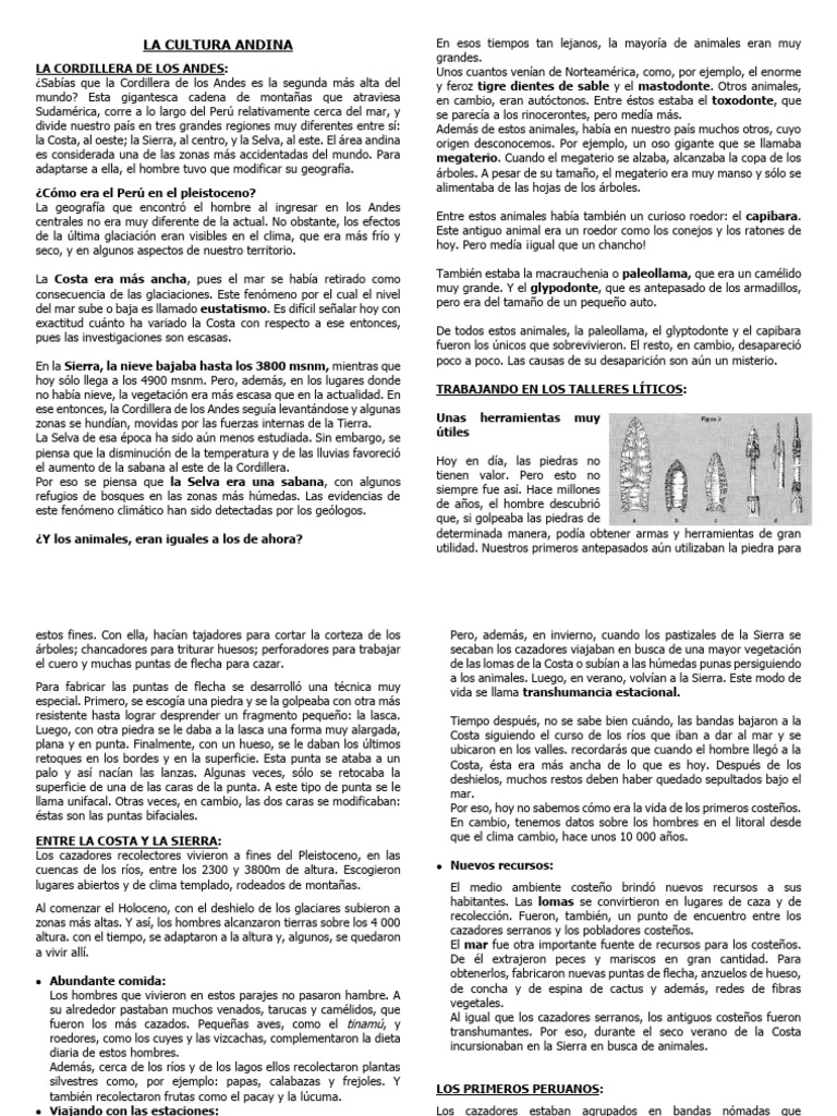 La Cultura Andina | PDF