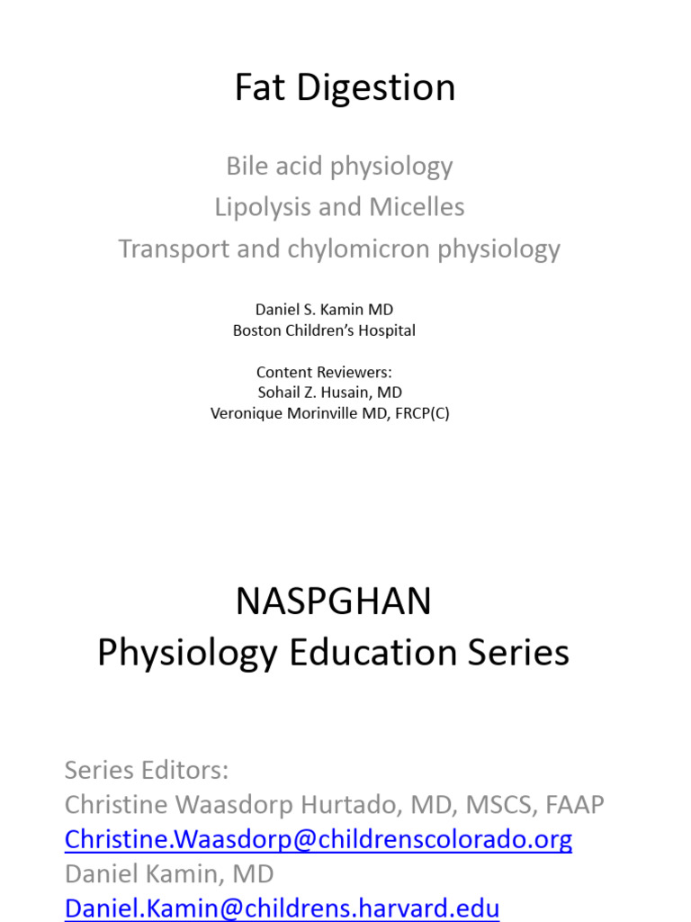 Fat Digestion NASPGHAN Final | PDF | Bile | Pancreas
