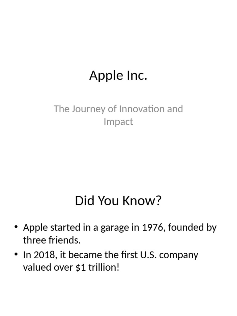 Apple Inc Presentation | PDF