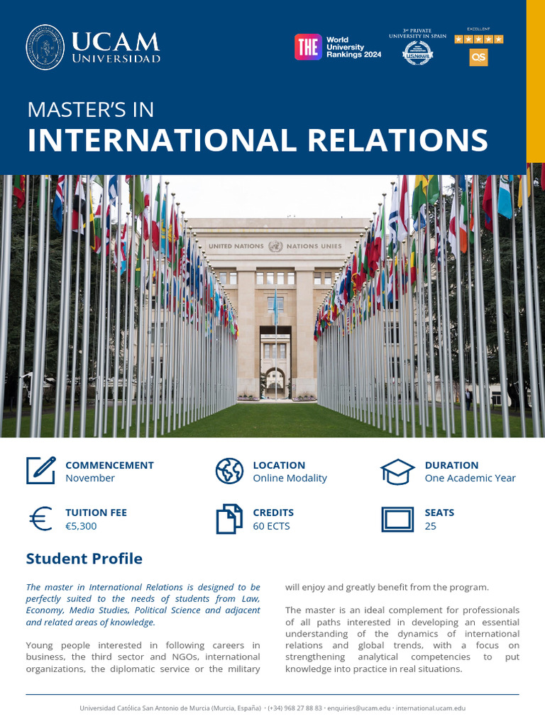 Ucam Master Degree in International Relations Online | PDF