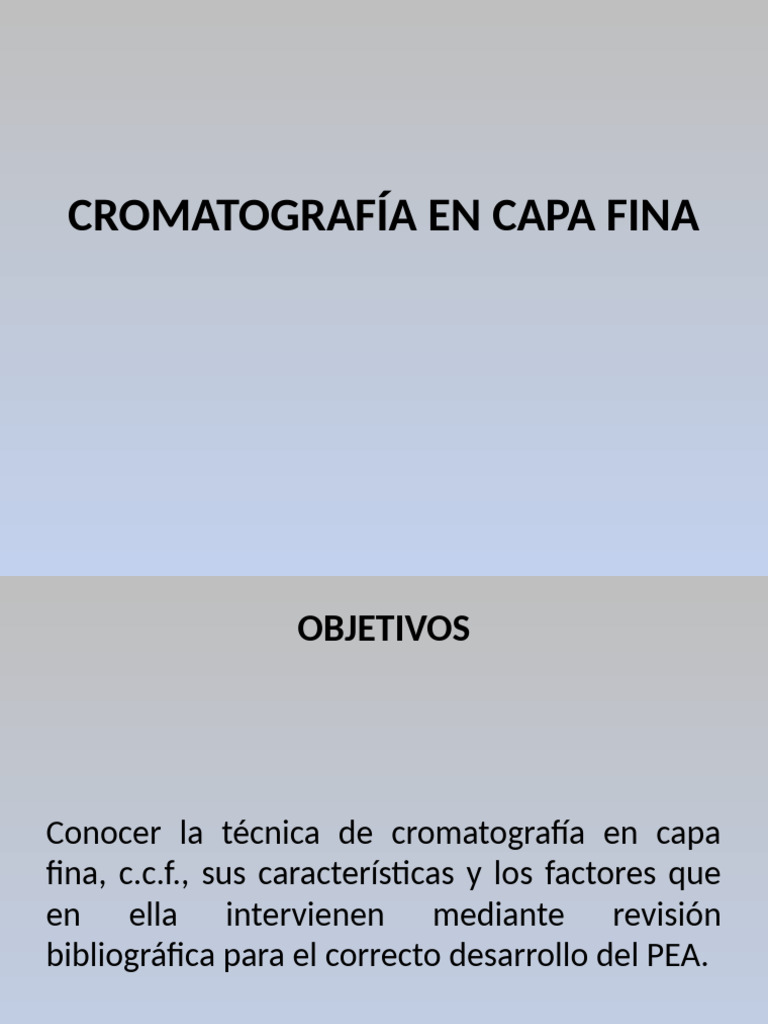 Cromatografía en Capa Fina | PDF | Cromatografía | Cromatografía de capa fina