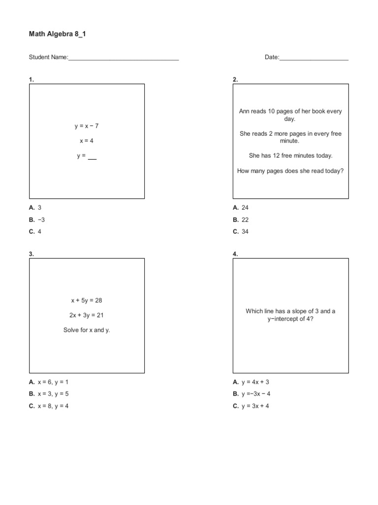 Math_Algebra_8_1 | PDF | Mathematics