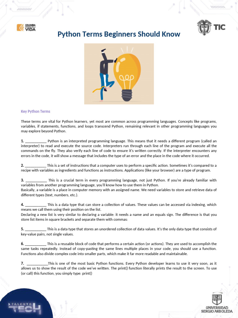 W1 C2 Student Worksheet KEY | PDF | Python (Programming Language) | Computer Program