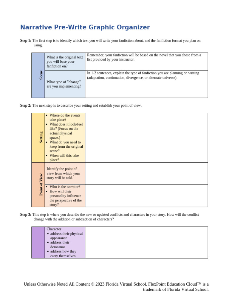 Plotting Narrative Graphic Organizer | PDF | Plot (Narrative) | Narration