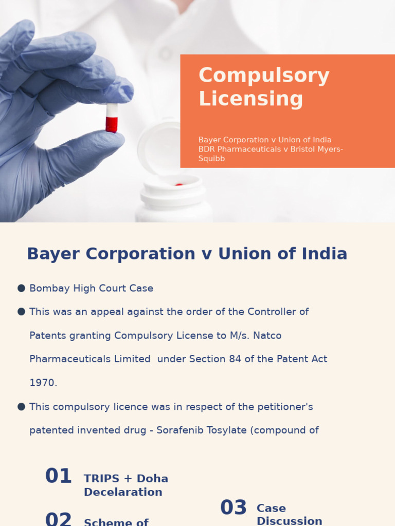 Compulsory Licensing | PDF | Patent | Trips Agreement