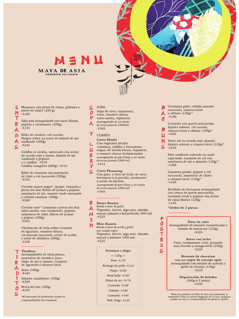 Menú de Maya de Asia | PDF | Decapado | ensalada