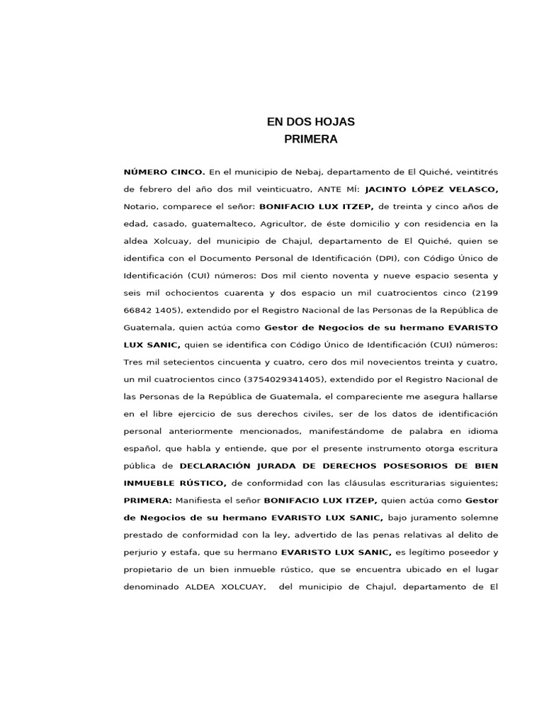 4 BONIFACIO LUX ITZEP - Evaristo Lux Sanic XOLCUAY | PDF | Política ...