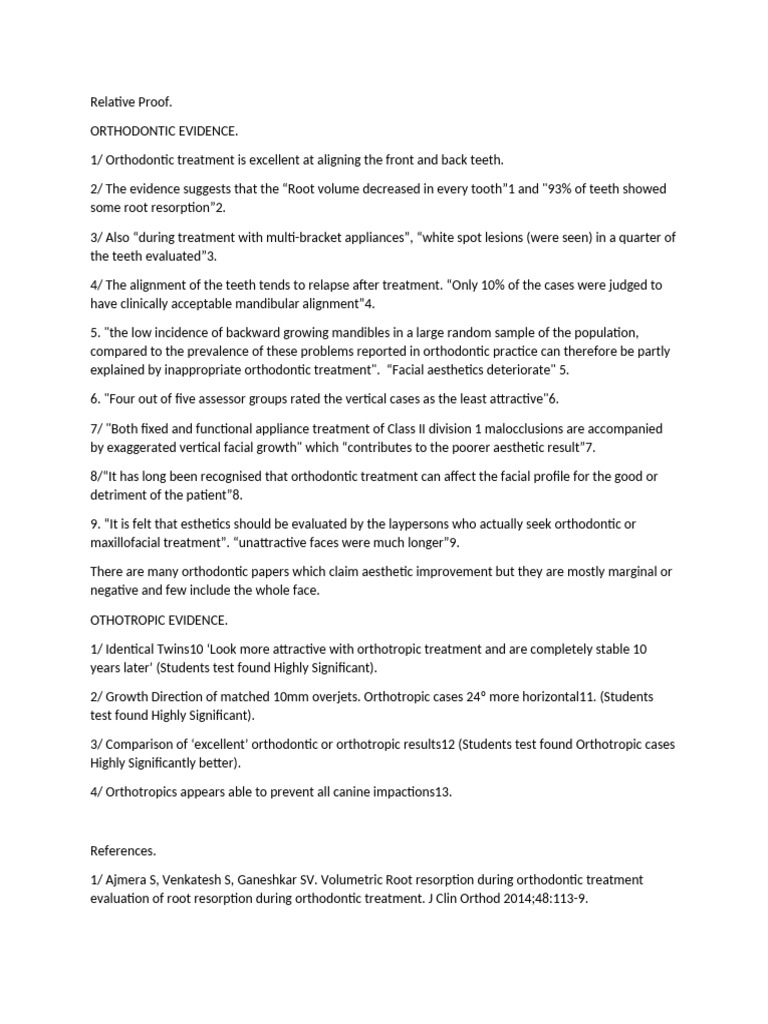 Ortho Facts | PDF | Orthodontics | Dentistry Branches