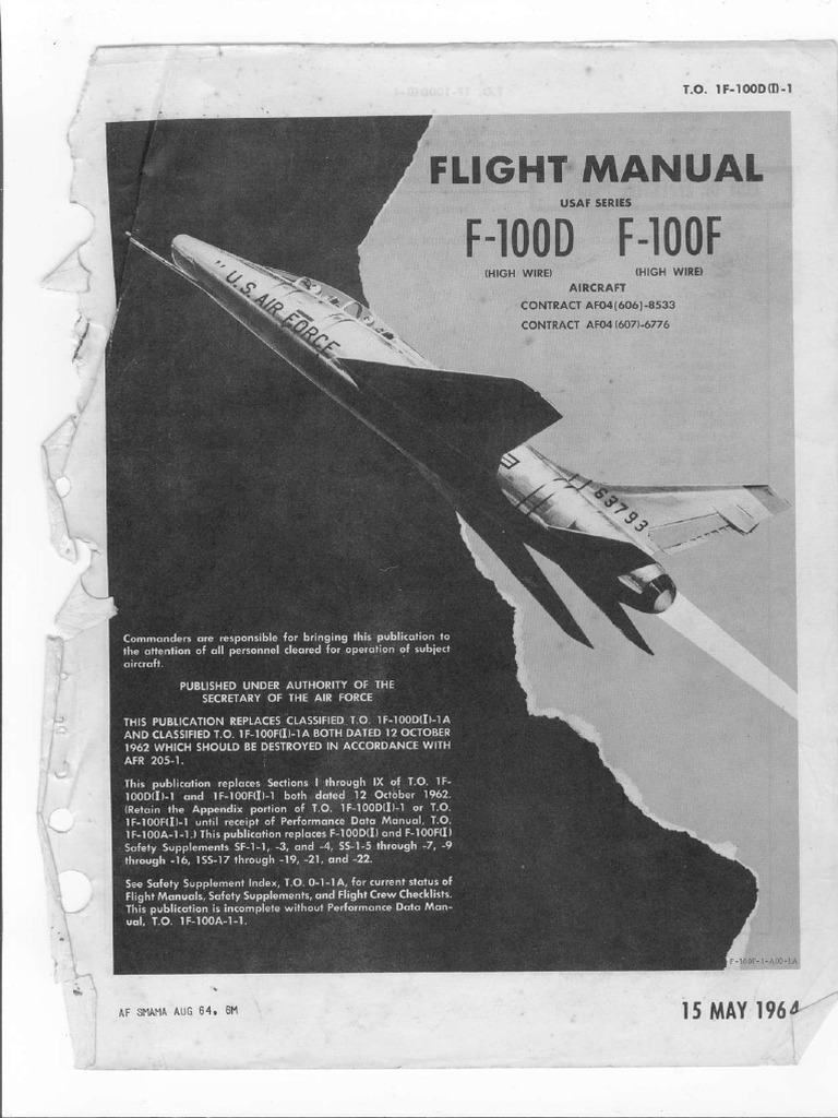 F-100D (I) F (I) Flight Manual | PDF