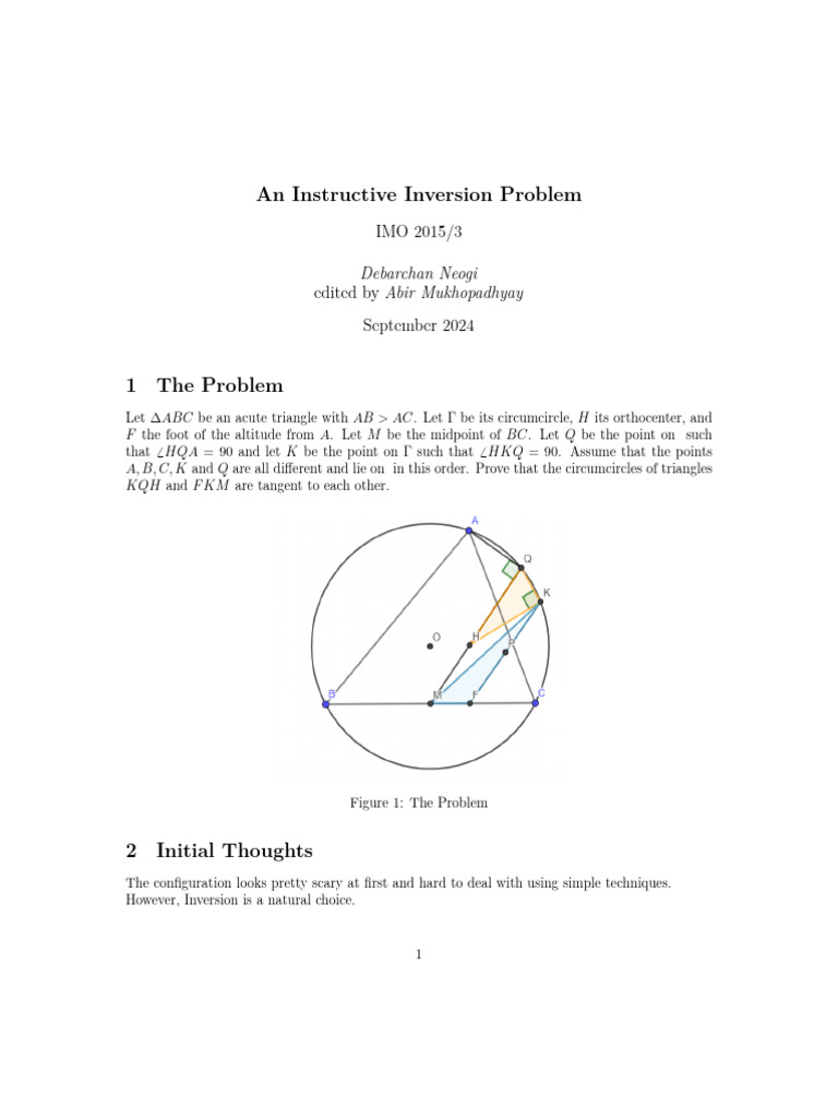 IMO Geo | PDF | Mathematics | Classical Geometry