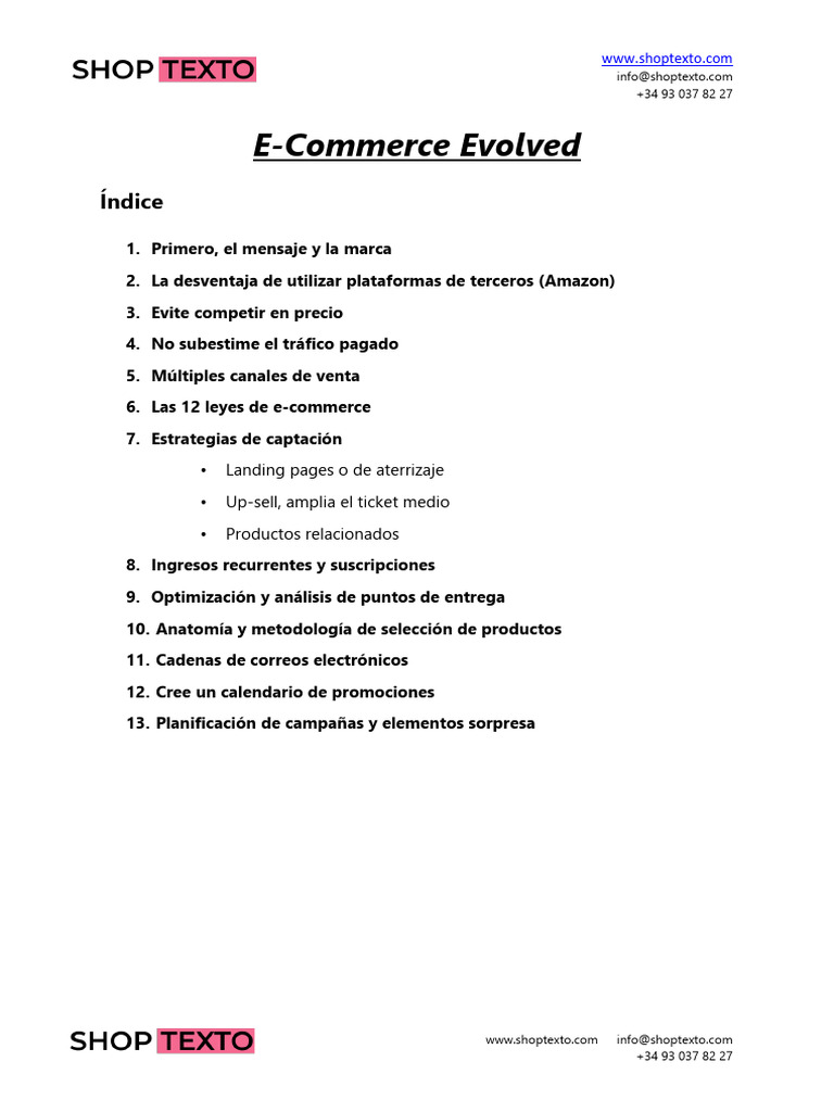 Ecommerce Evolved Libro | PDF | Comercio electrónico | Las compras en línea