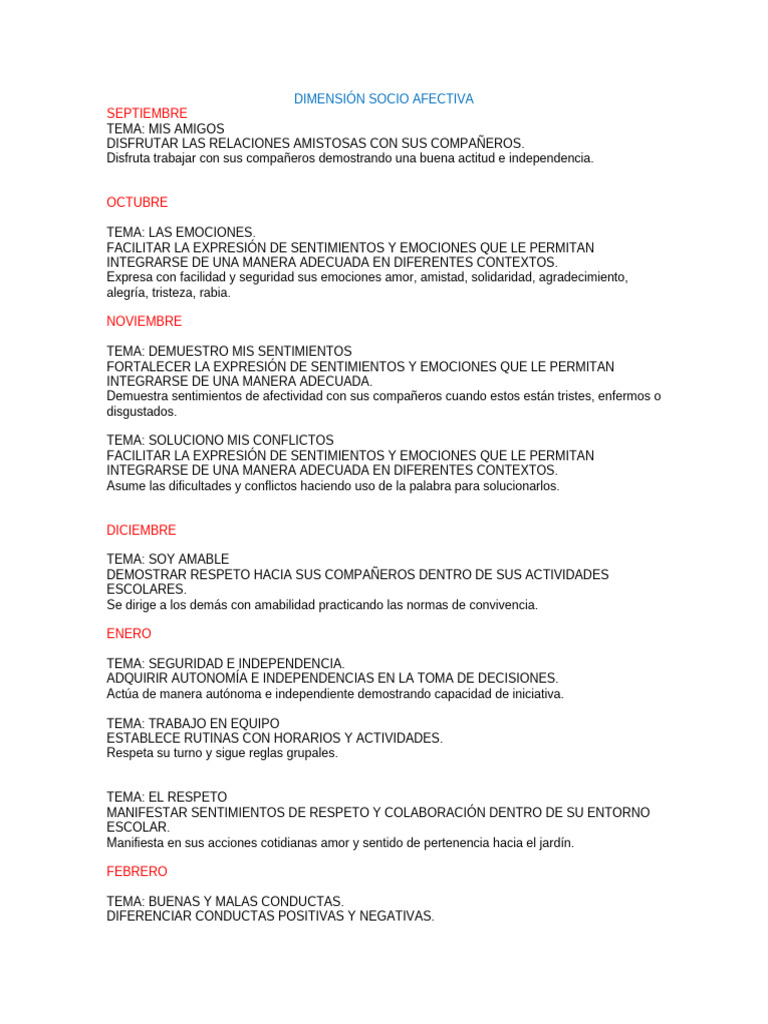 Dimensión Socio Afectiva | PDF | Las emociones | Amor