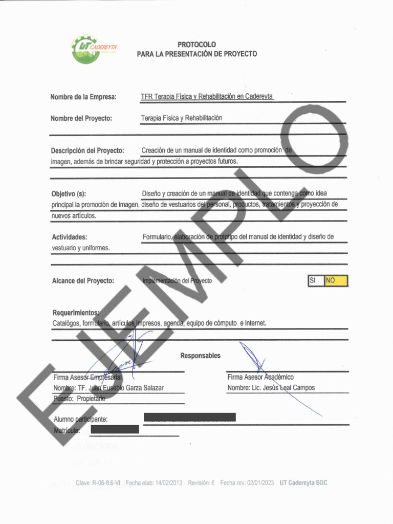 Ejemplo de Protocolo | PDF