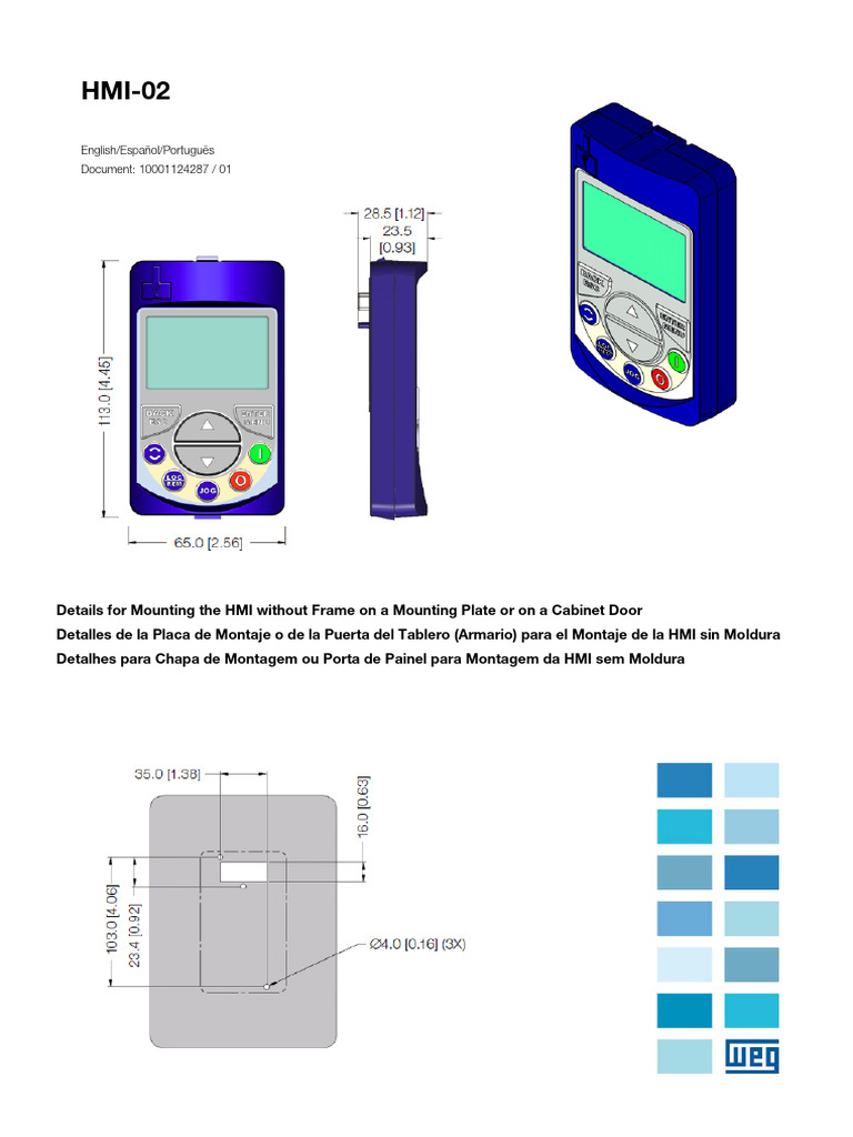WEG Cfw700 Hmi 02 Remote Serial Hmi 10001124287 Installation Guide ...