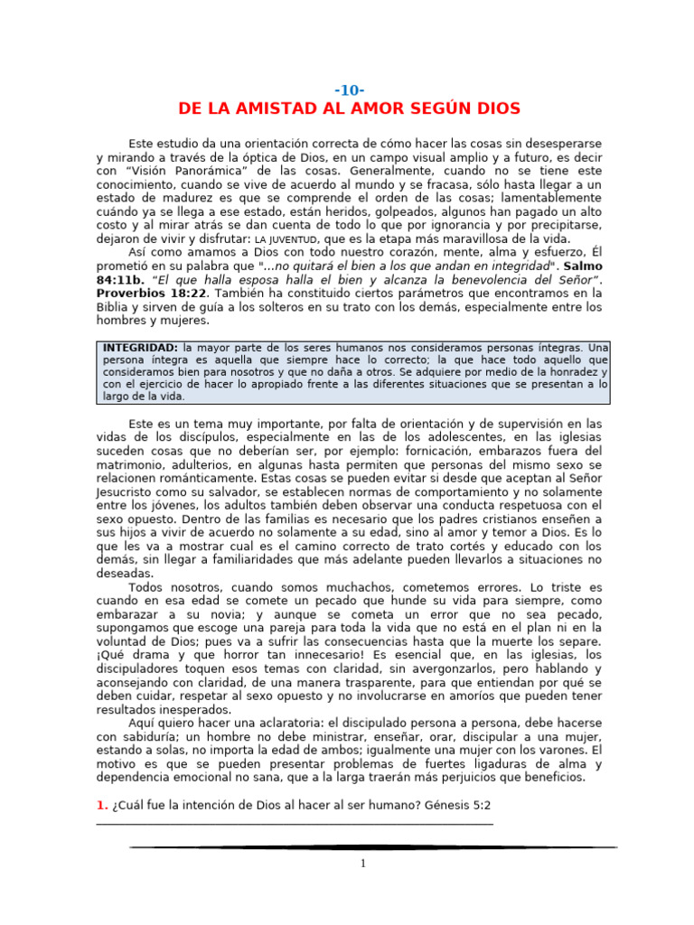 Estudio 10 | PDF | Amor | Romance (amor)