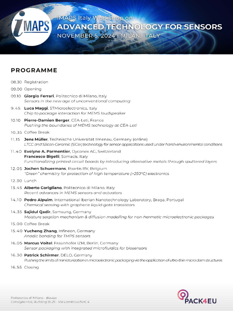 Advanced Technology For Sensors - IMAPS Conference | PDF