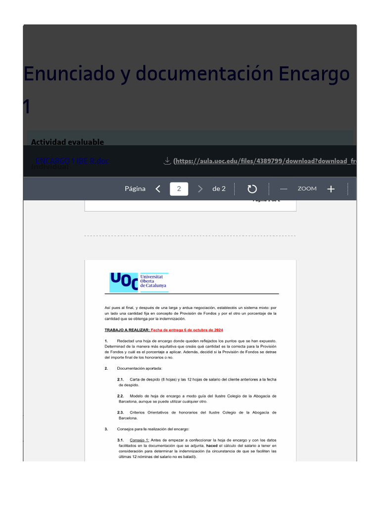Hoja de Encargo para Indemnización Laboral | PDF | Salario | Business
