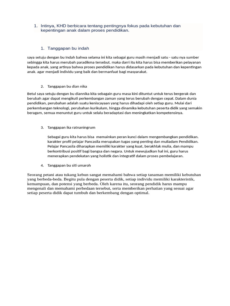 Contoh Umpan Balik Modul 1.1 | PDF